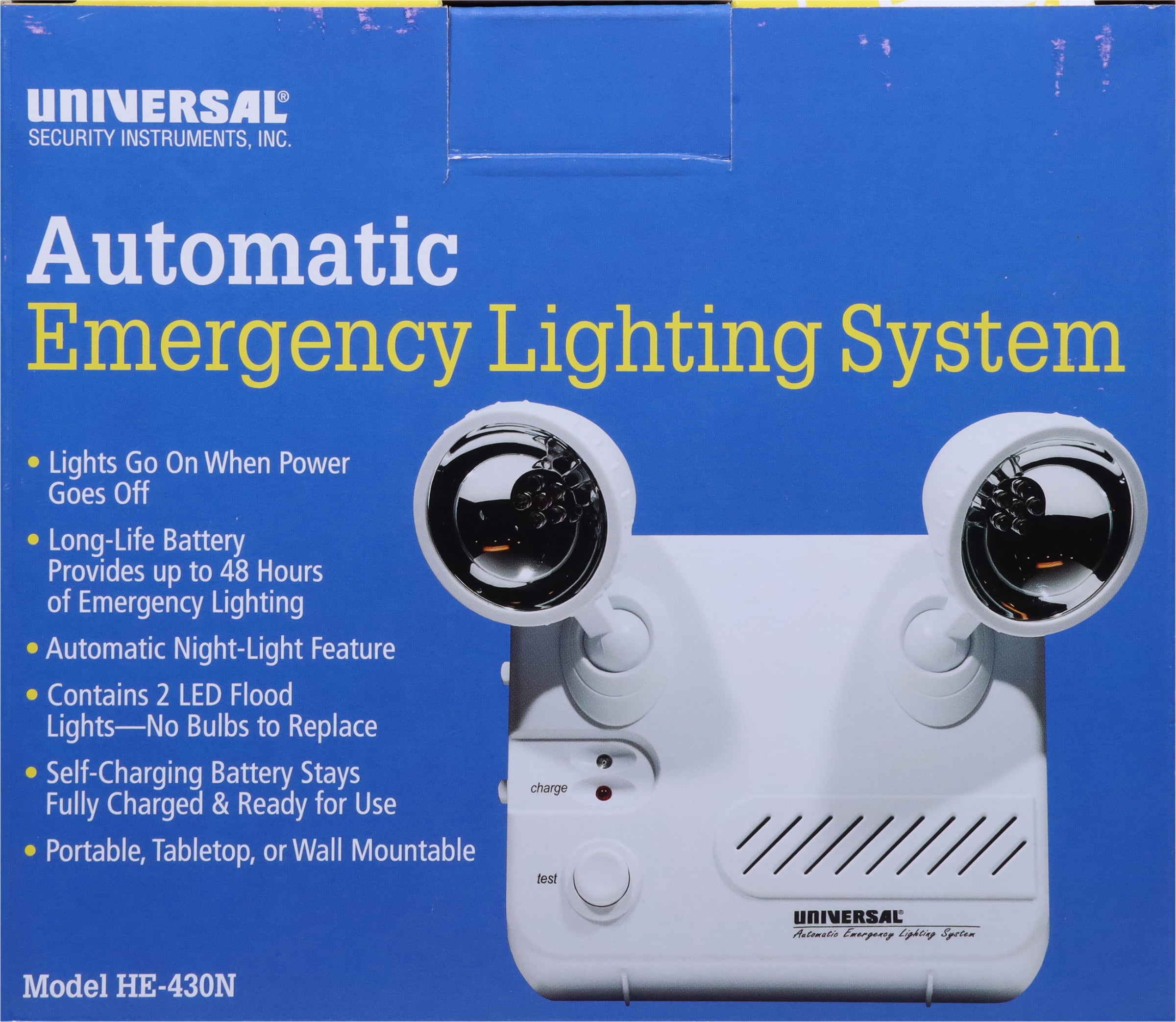 Universal Security Instruments Automatic Emergency Lighting System 1 ea ...