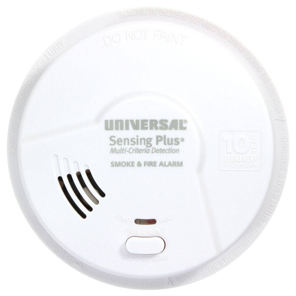 USI Universal Security Instruments Sensing Plus 2-in-1 Smoke Fire Alarm ...