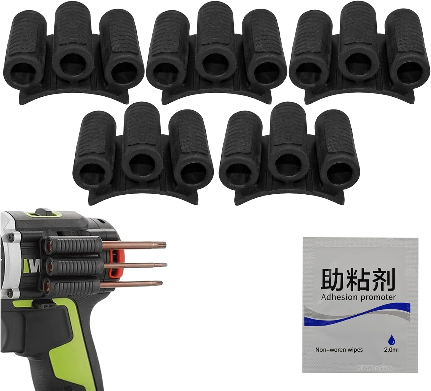 Universal Self-Adhesive Drill Bit Gripper, Drill Bit Holder Tool for ...