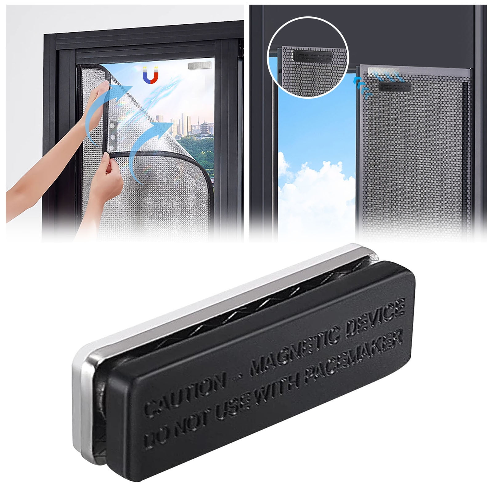 Universal Self-Sealing Strip Strong Screen Fixing Clamp for Curtain ...