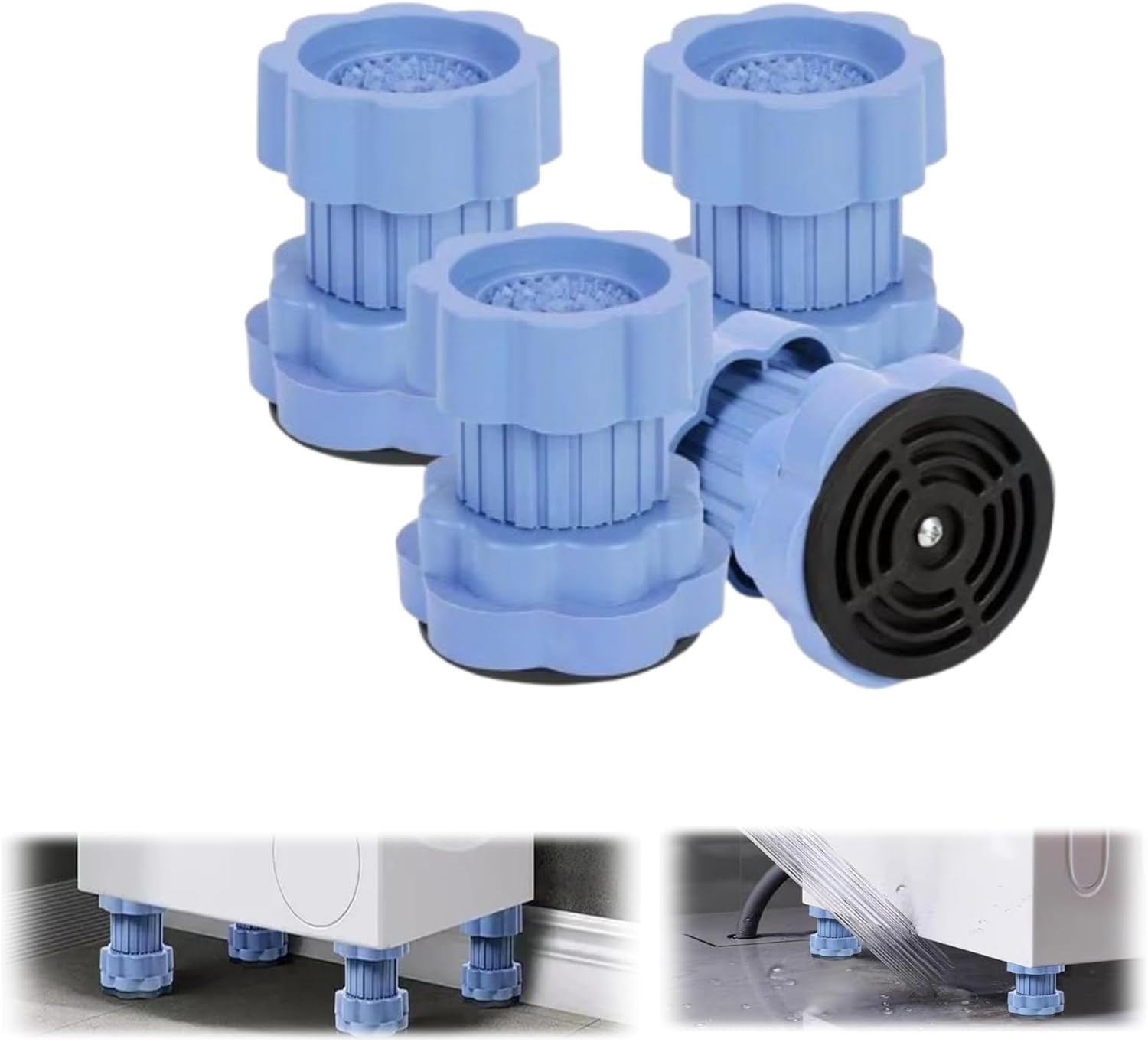 Universal Shock-Absorbing Slip Base, Washing Machine Anti-Slip Base, Anti Vibration Damping Pads ...