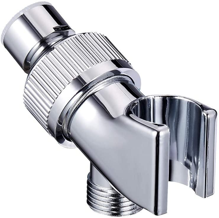 Universal Shower Head Wall Holder Arm Handset Chrome Bathroom Mount ...