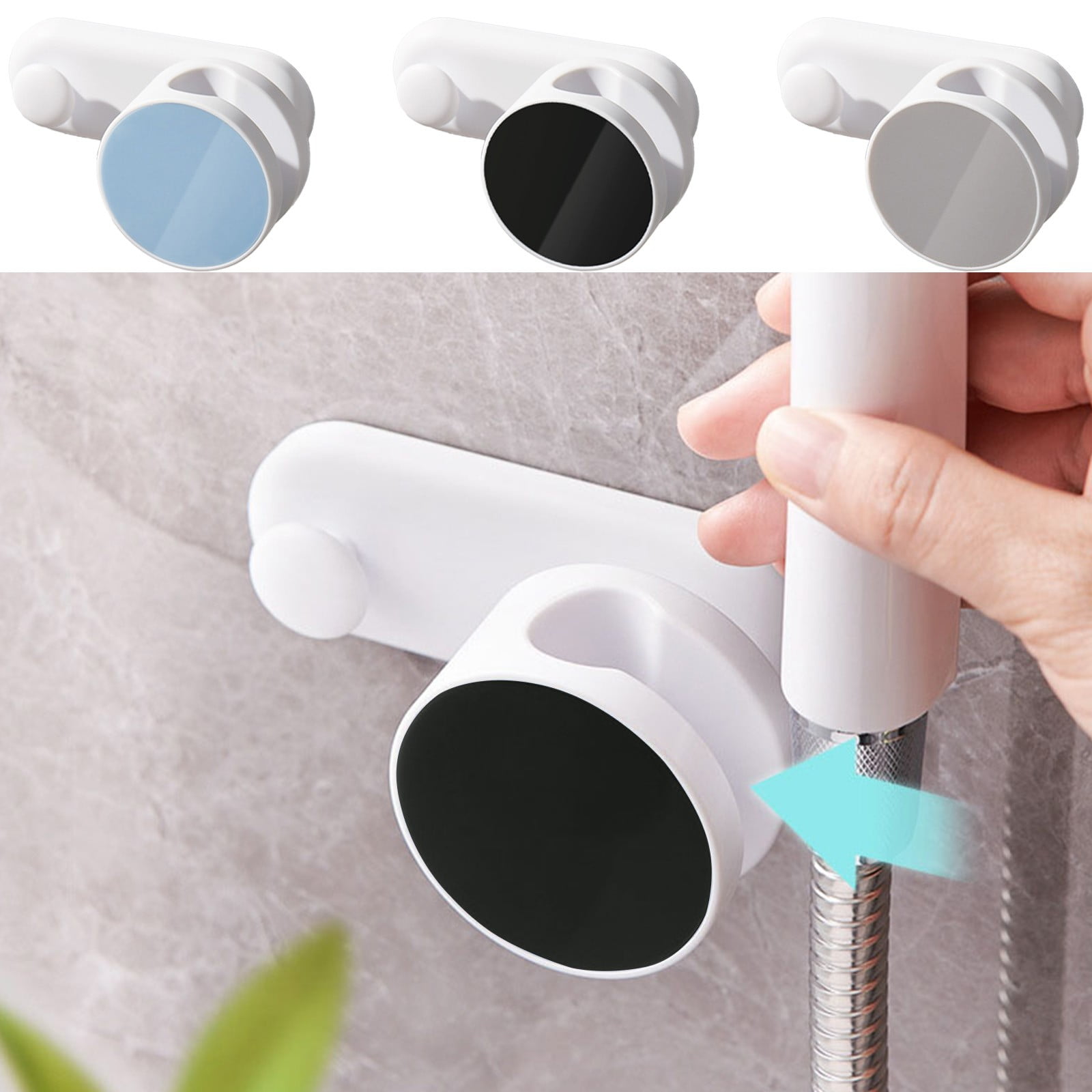 Universal Showerhead Bracket, No Drilling Mount, Adjustable Wall Rack ...