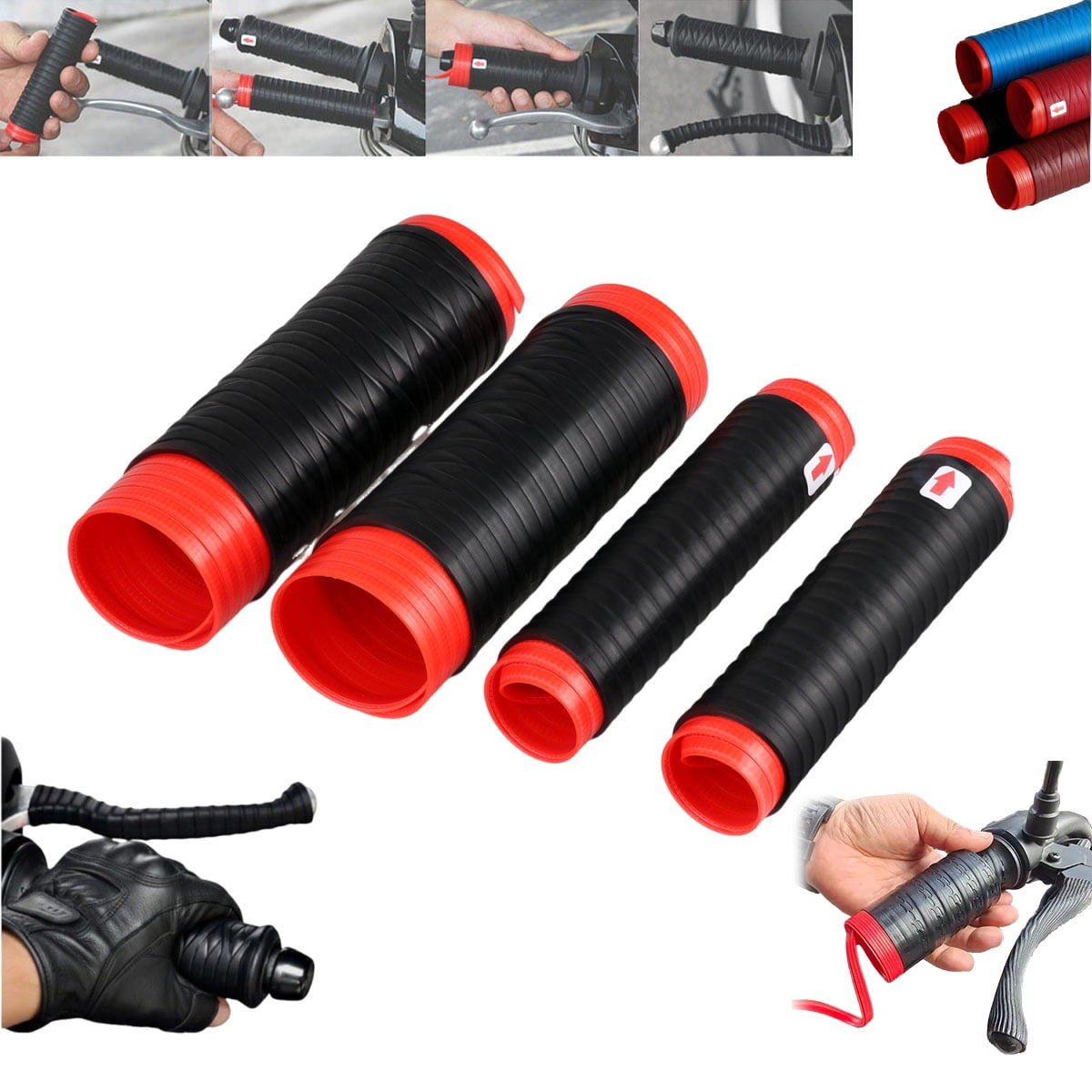Universal Silicone Handlebar & Brake Lever Grip Covers,Non-Slip Wrap ...