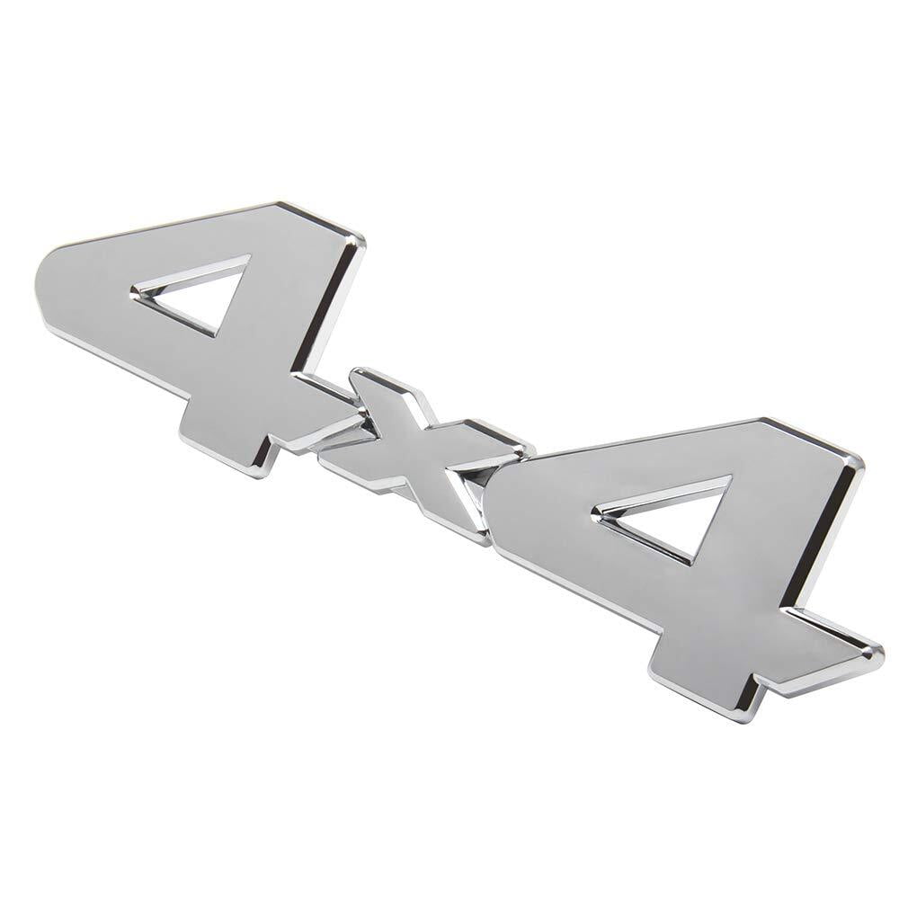 Universal Silver 4x4 Decal Blackout Emblem Sticker Replacement for ...