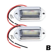 2Pcs Waterproof 6-Led 12V License Plate Light Car Boat Truck Trailer Step Lamp - Walmart.com