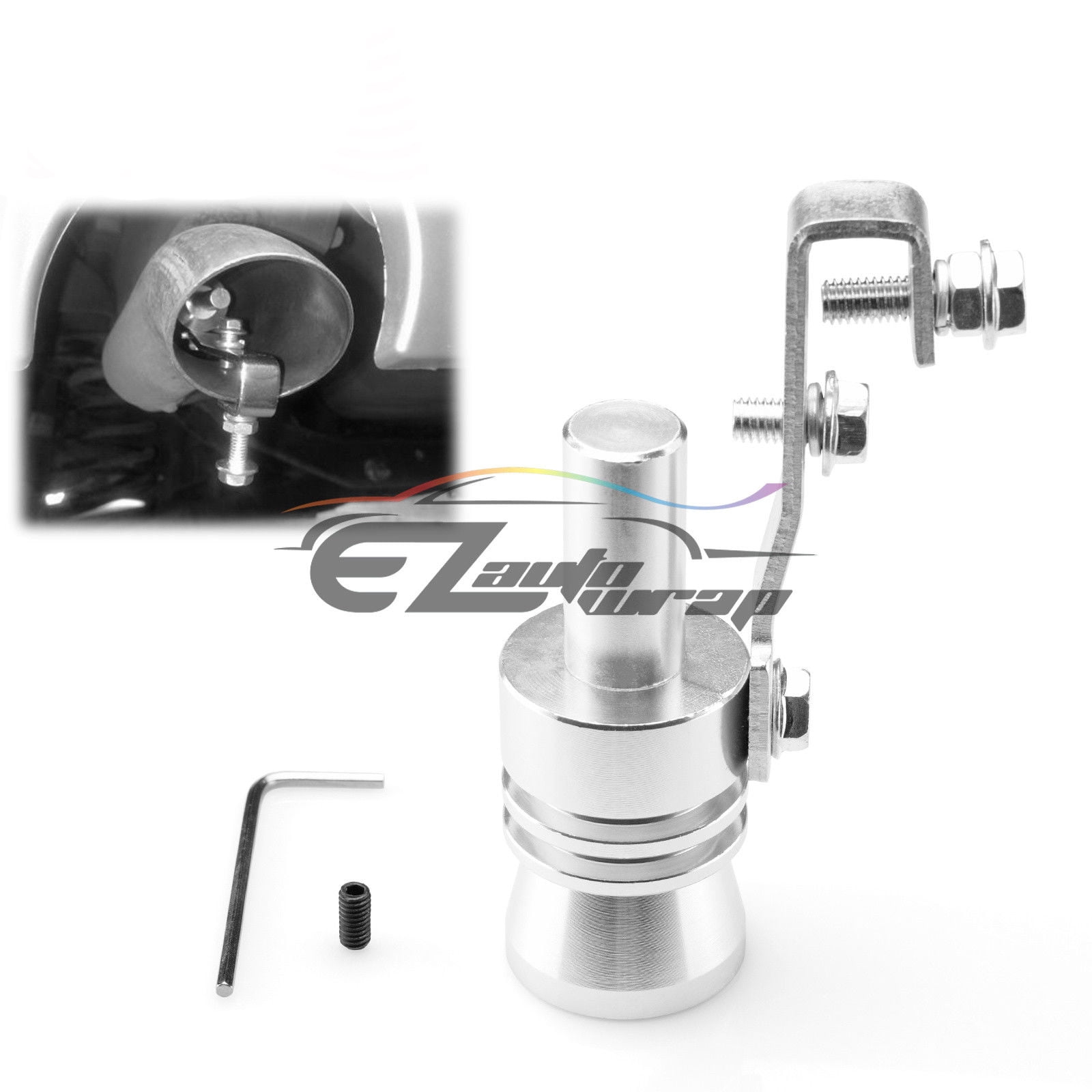 Ez Auto Wrap XL Turbo Sound Whistle - Silver Aluminium Blow off Valve ...