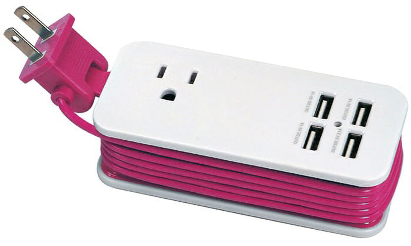 Universal Single Outlet 4 USB Ports Charging Station Adapter Power ...