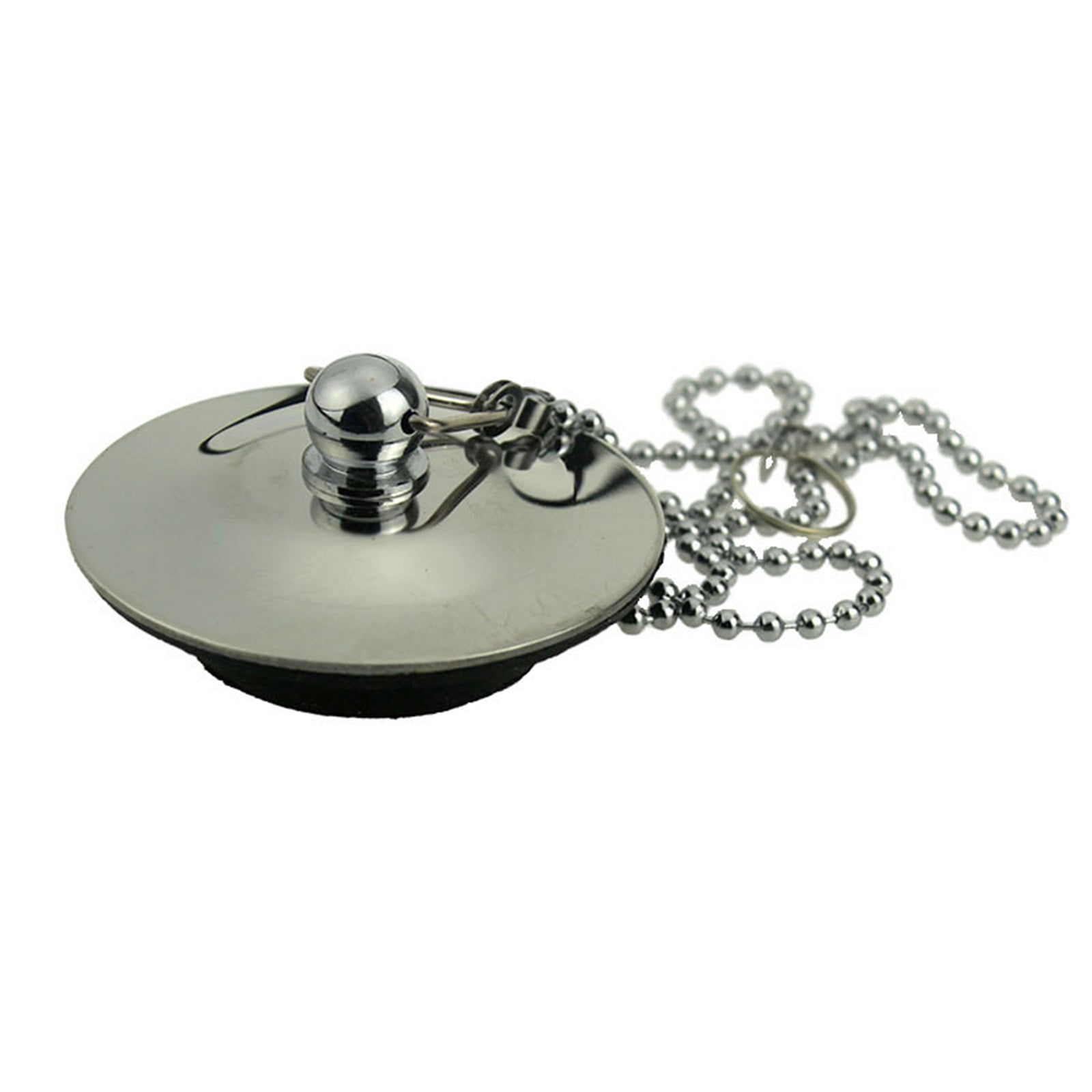 Universal Sink stoppers with 50cm Steel Chain Leak Proof Plugs Bathtub ...