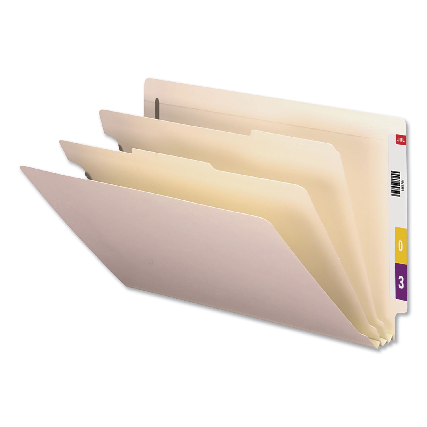Universal Six-Section Manila End Tab Classification Folders, 2 Dividers ...
