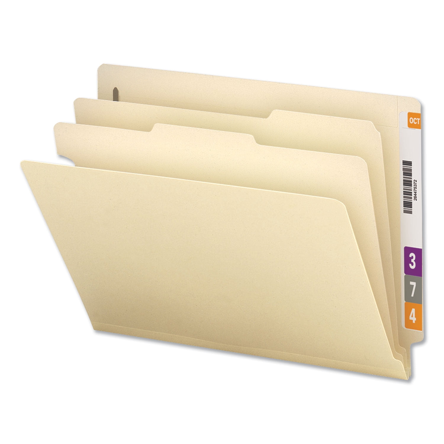 Universal Six-Section Manila End Tab Classification Folders, 2 Dividers ...