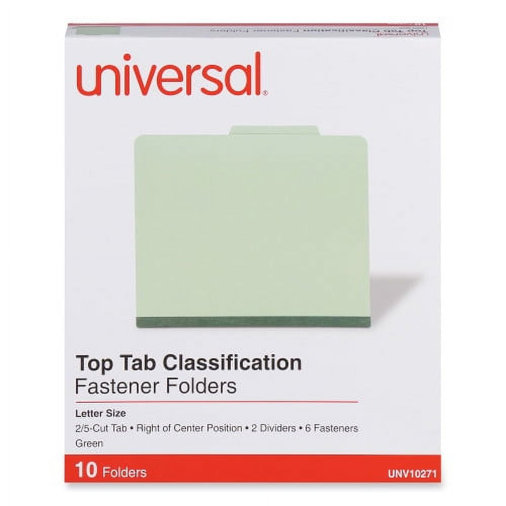 Universal Six-Section Pressboard Classification Folders, 2" Expansion ...