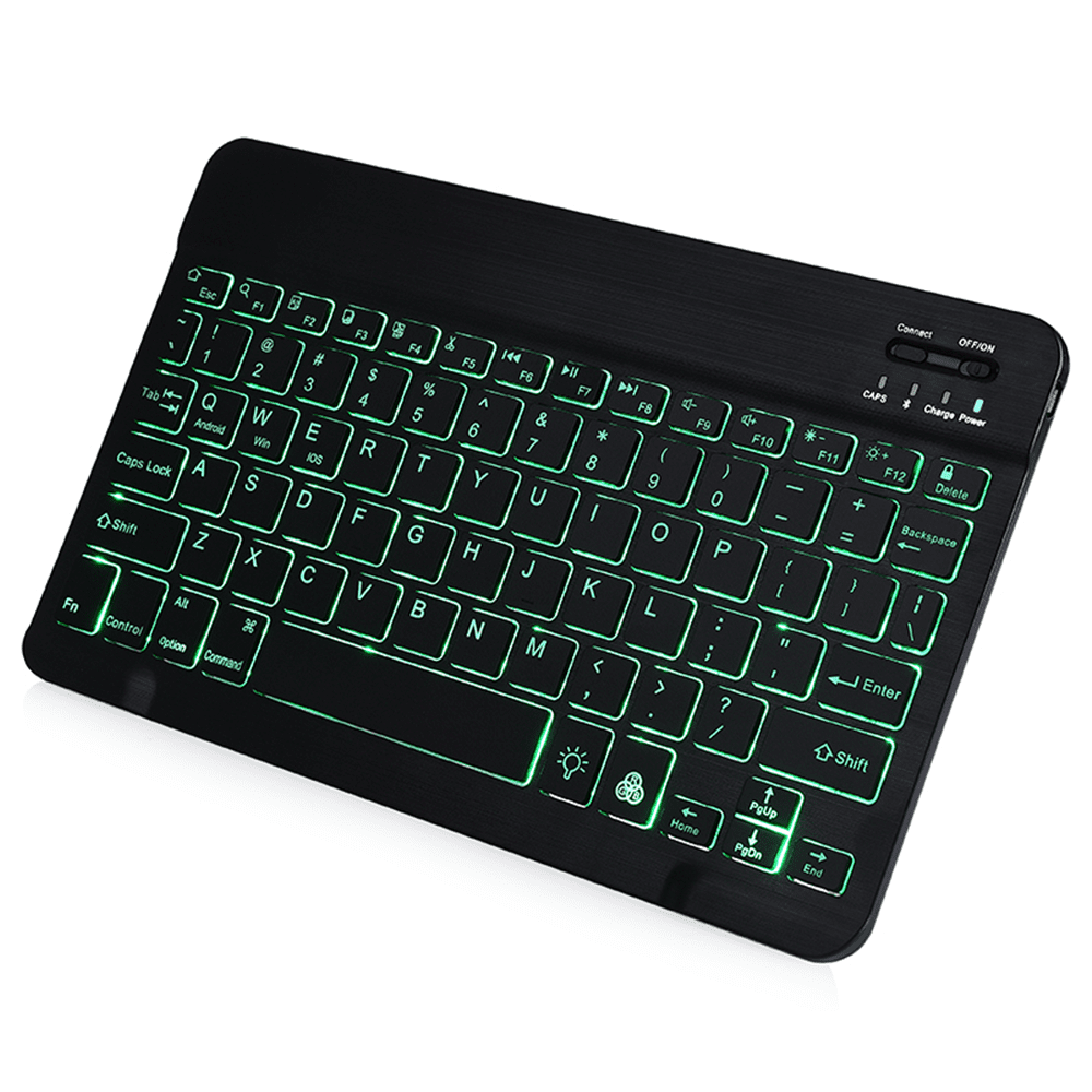 Universal Slim Portable Wireless Bluetooth 7-Colors Backlit Keyboard ...