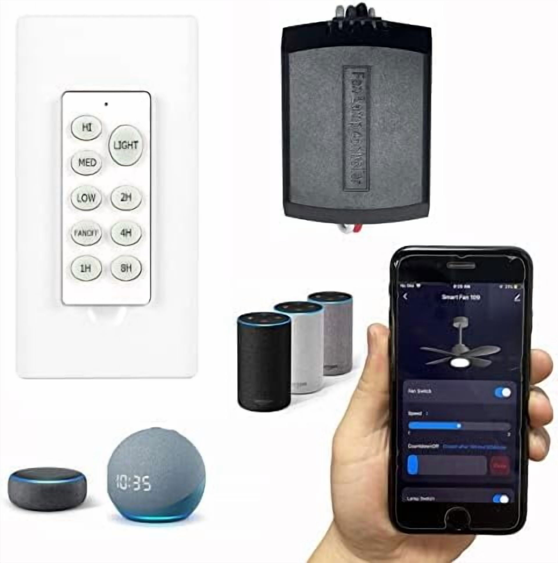Universal Smart WiFi Ceiling Fan Remote Control Kit, Compatible with ...