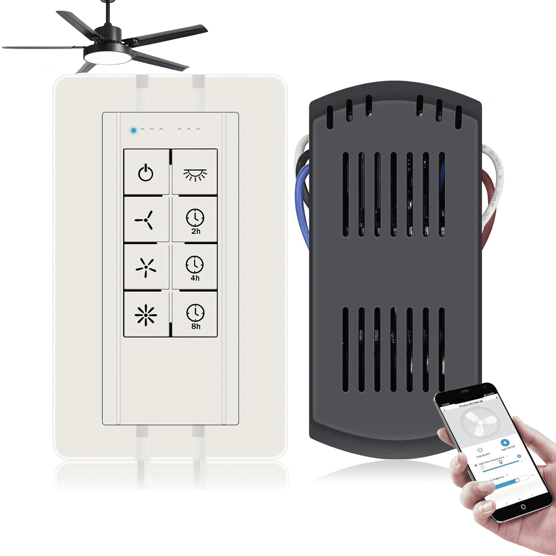 Universal Smart WiFi Ceiling Fan Remote Control Kit, 3 Speed Fan ...