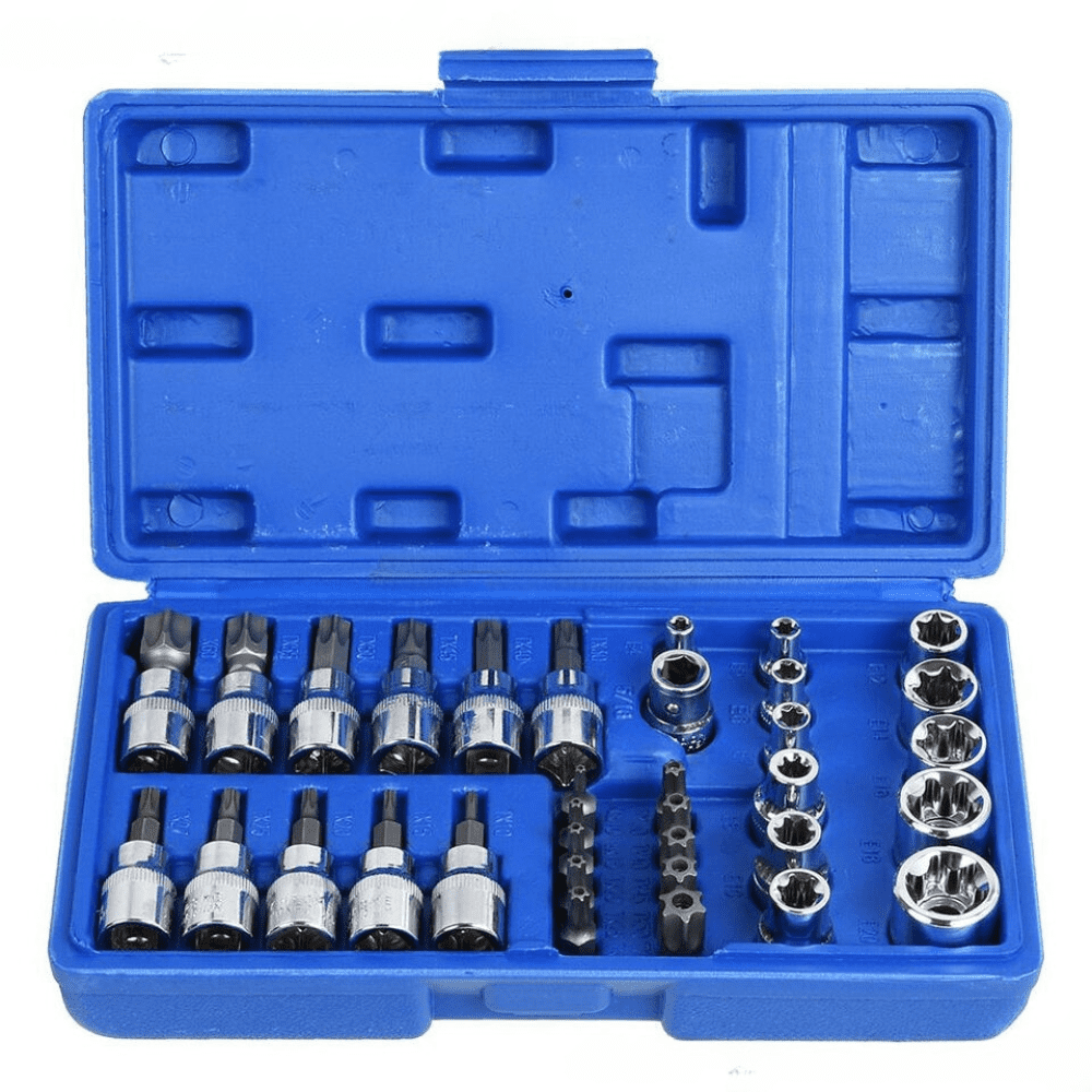 Universal Socket Set, Chrome Vanadium Steel, Tamper Proof Torx Bit, For ...