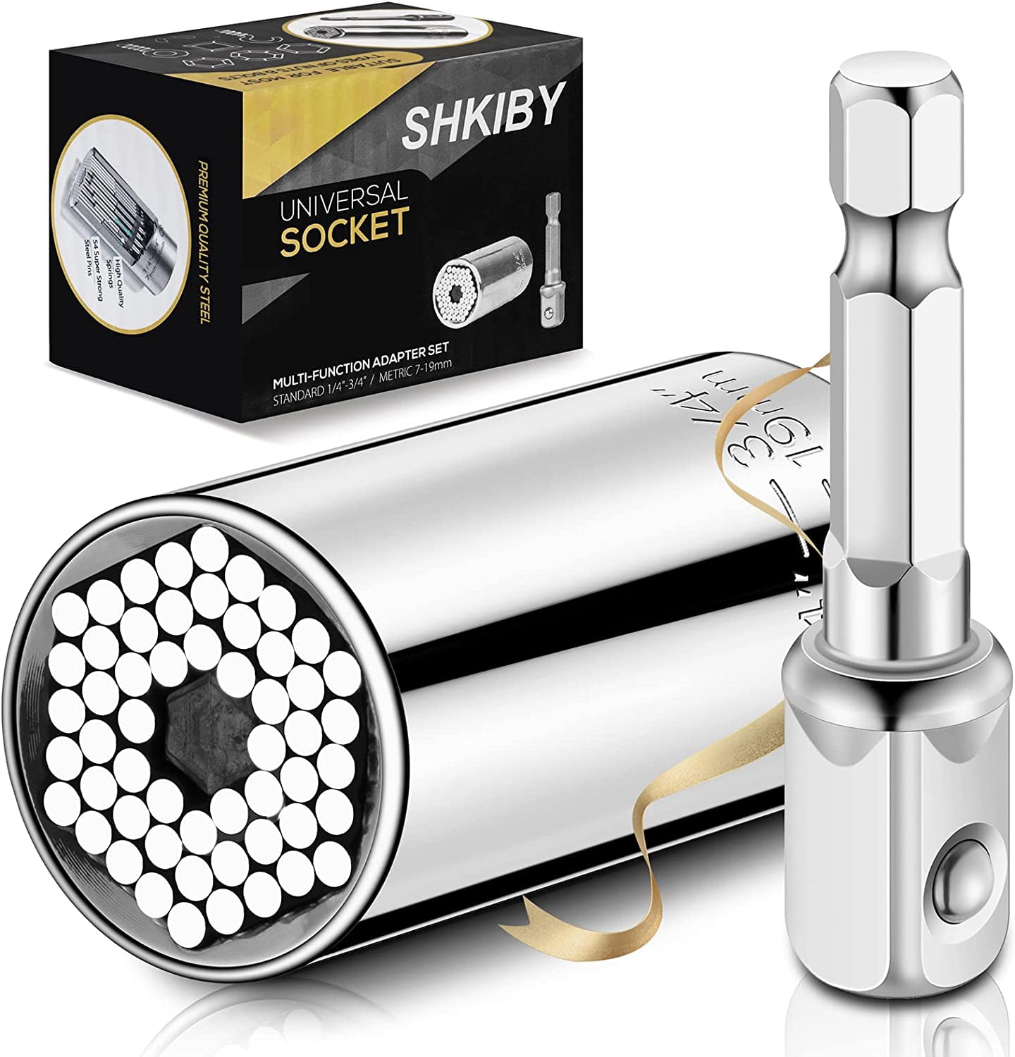 Universal Socket Tool for Men Dad - Socket Set with Power Drill Adapter ...