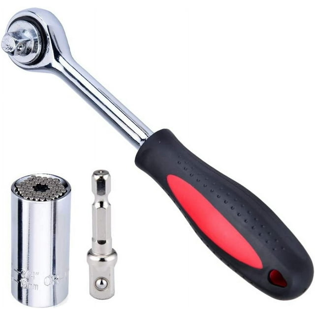 Universal Socket Wrench, Fits Standard 1/4''-3/4'' Metric 7mm-19mm ...