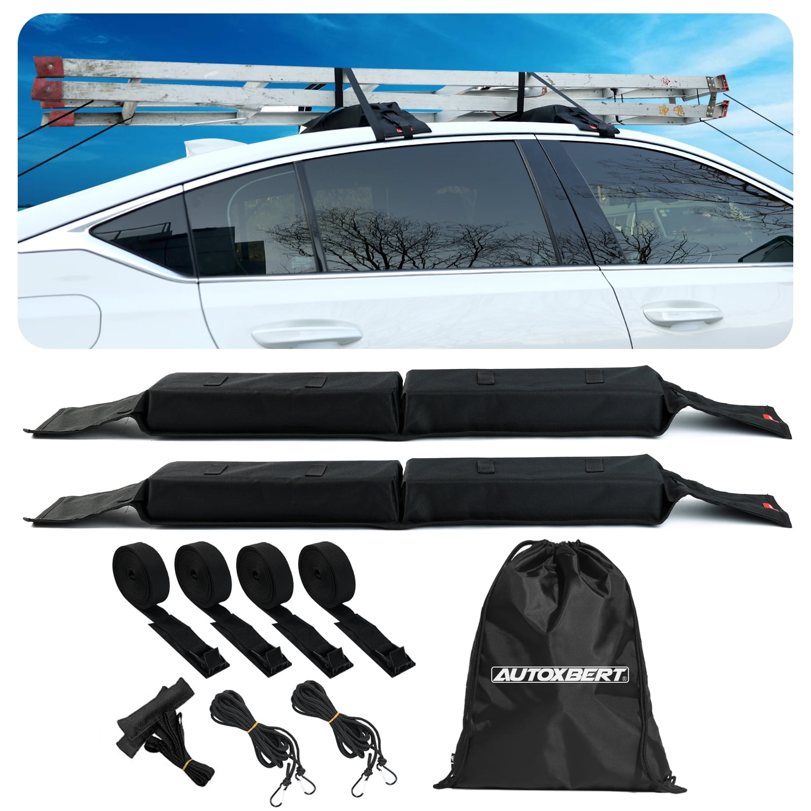 Universal Soft Roof Rack for Kayak Surfboard SUP Canoe Snowboard Paddle ...