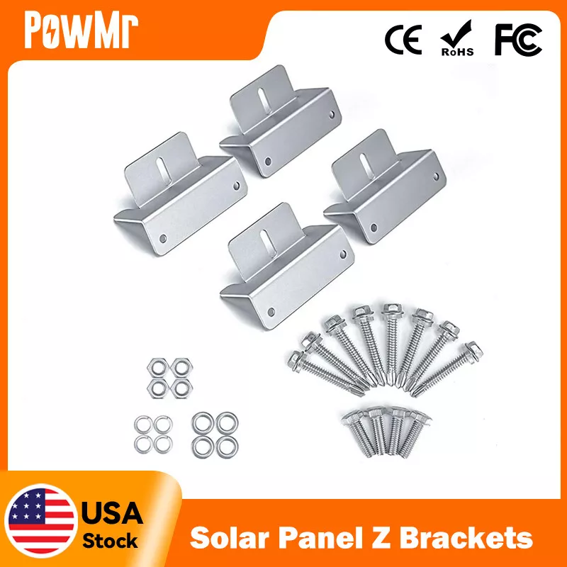 Universal Solar Panel Mounts Z Brackets One Set for Mounting Solar ...