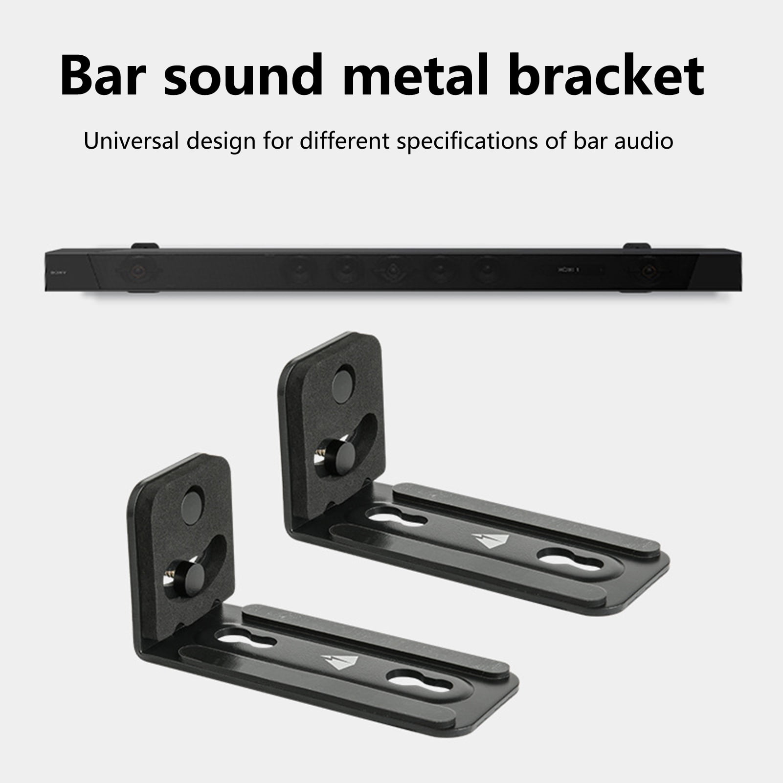 Universal Soundbar Wall Mount - Adjustable Sound bar Mounts Mounting ...