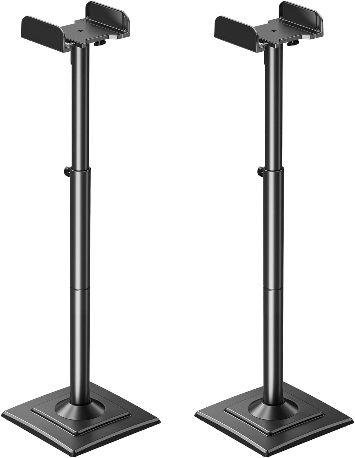 Universal Speakers Stands Pair 34" to 43.3" Height Adjustable Holds ...