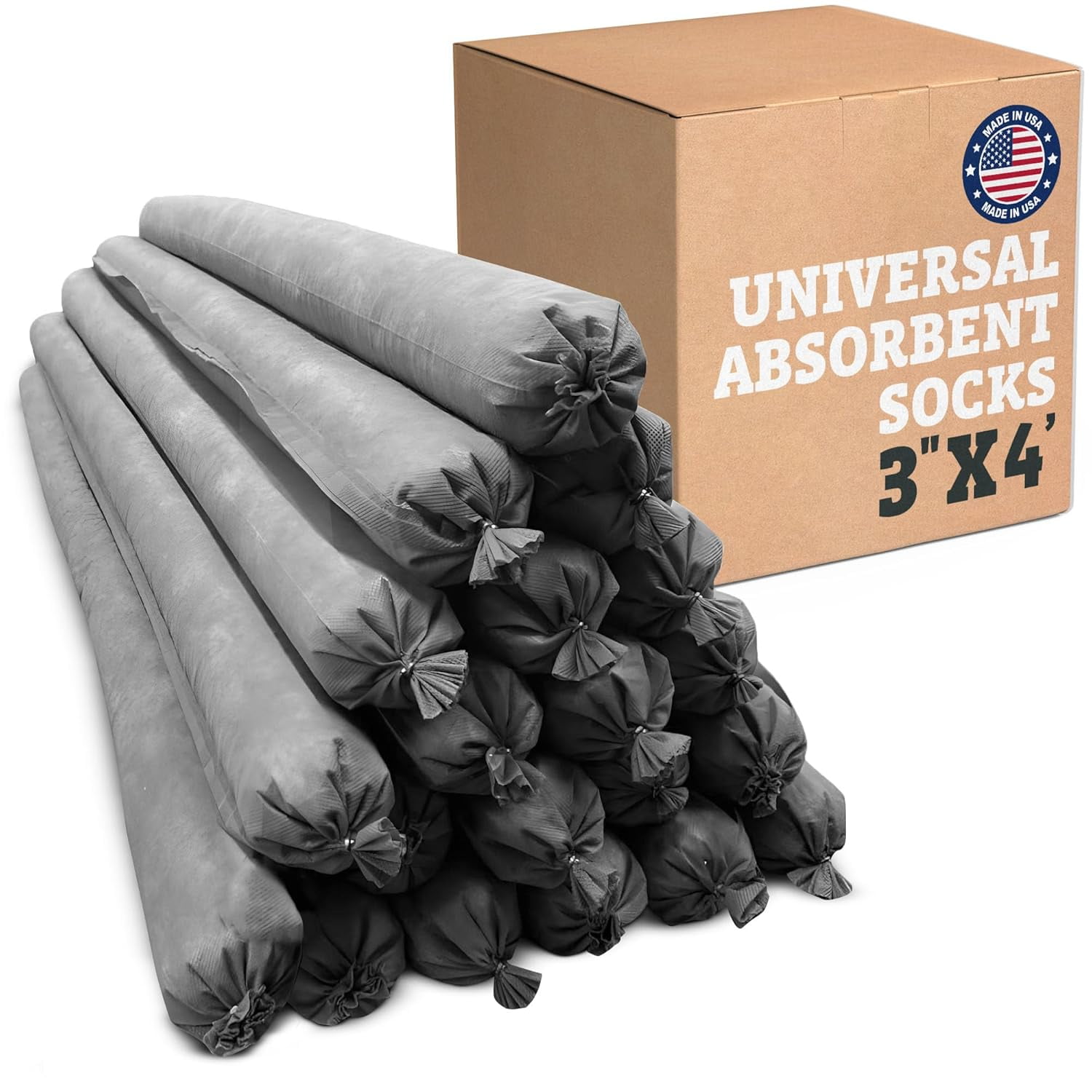 Universal Spill Sock - Absorbent Sock for Water Leaks, Absorbs 32 oz ...