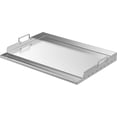 Universal Stainless Griddle Plate with Even Heating Bracing for BBQ ...
