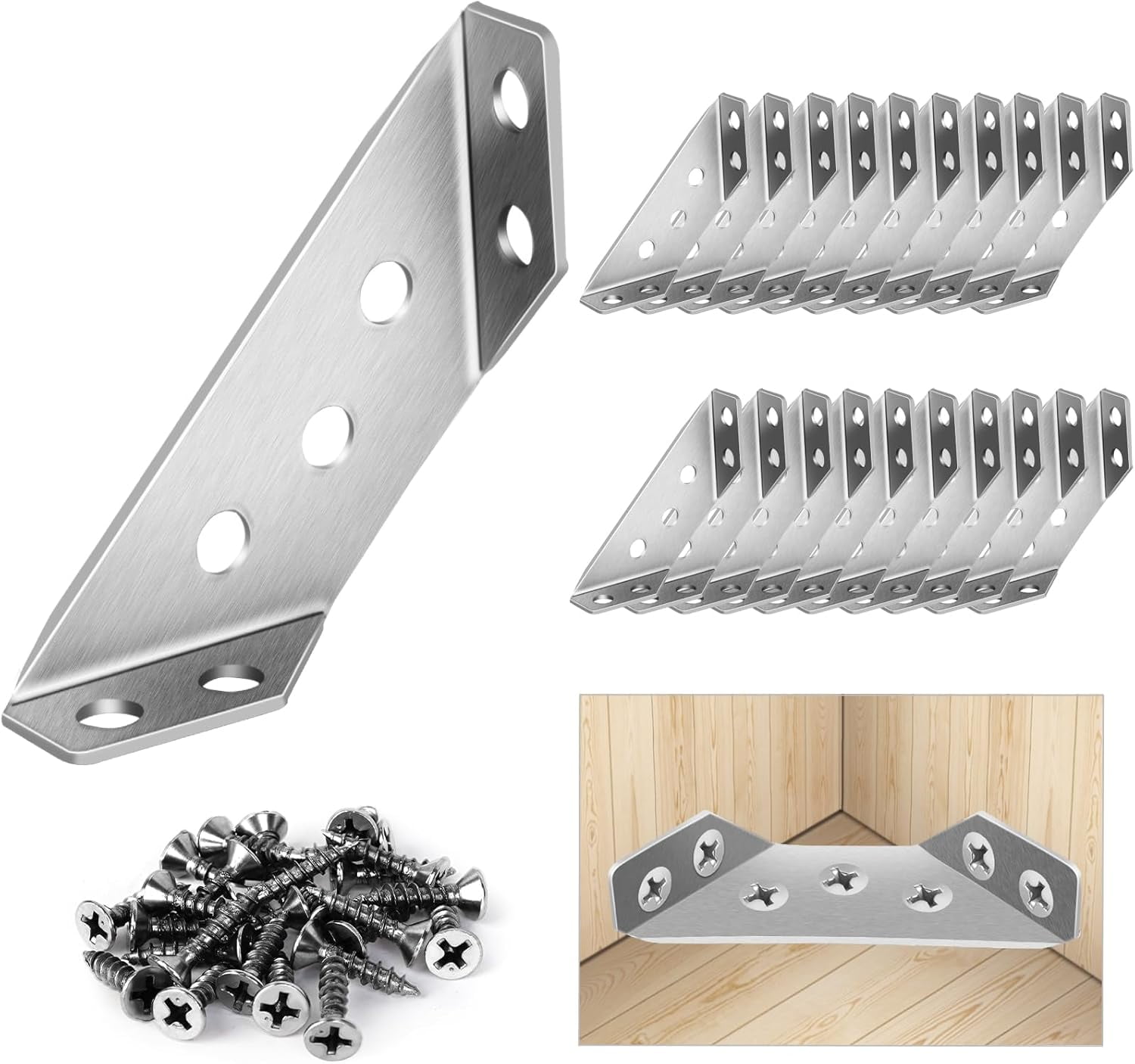 Universal Stainless Steel Furniture Corner Connector, Angle Corner ...