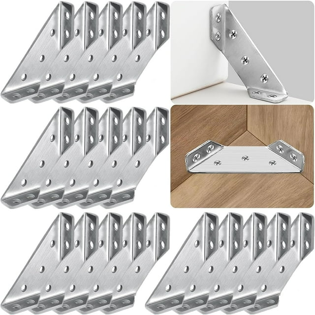Universal Stainless Steel Furniture Corner Connector With Screws
