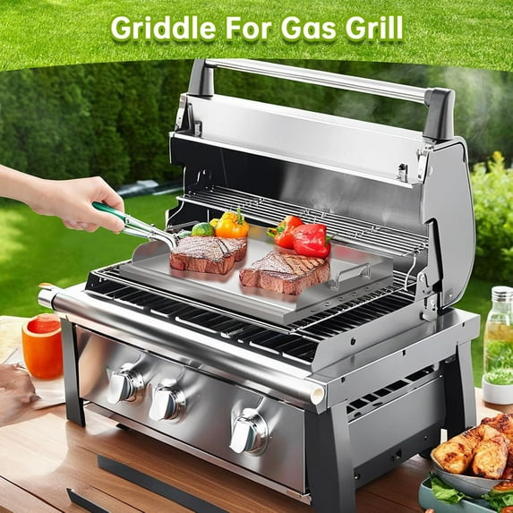 Universal Stainless Steel Griddle Flat Top Plate with Even Heating ...