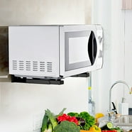 Dingrich Stainless Steel Wall Mounted Microwave Oven Shelf with 5 Hooks ...