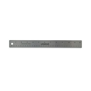 Westcott Metal 12" Stainless Steel Ruler, Metric/Imperial, Non-Slip ...