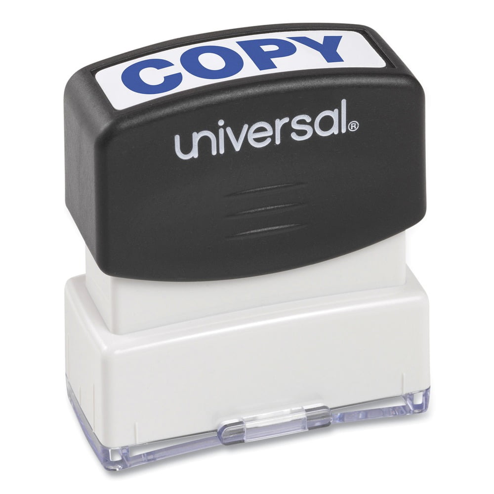 Universal - Stamp - pre-inked - blue - stock text - COPY - 1.7 in x 0. ...