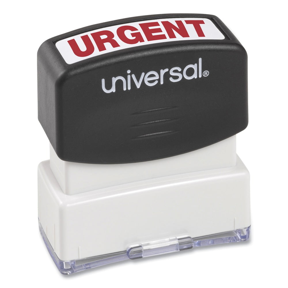 Universal - Stamp - pre-inked - red - stock text - URGENT - 1.7 in x 0. ...