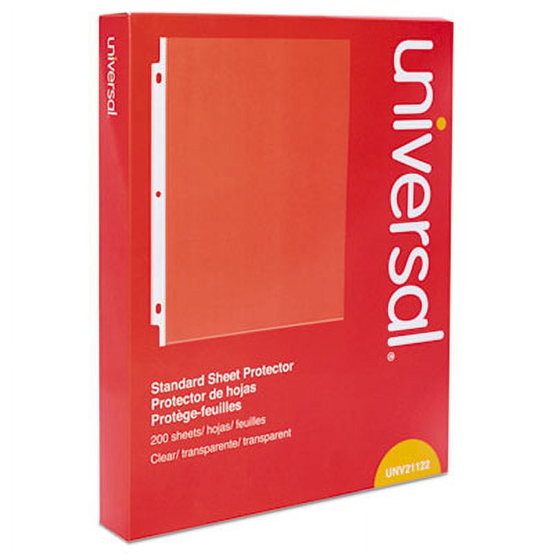 Universal Standard Sheet Protector, Standard, 8.5 x 11, Clear, 200/Box ...