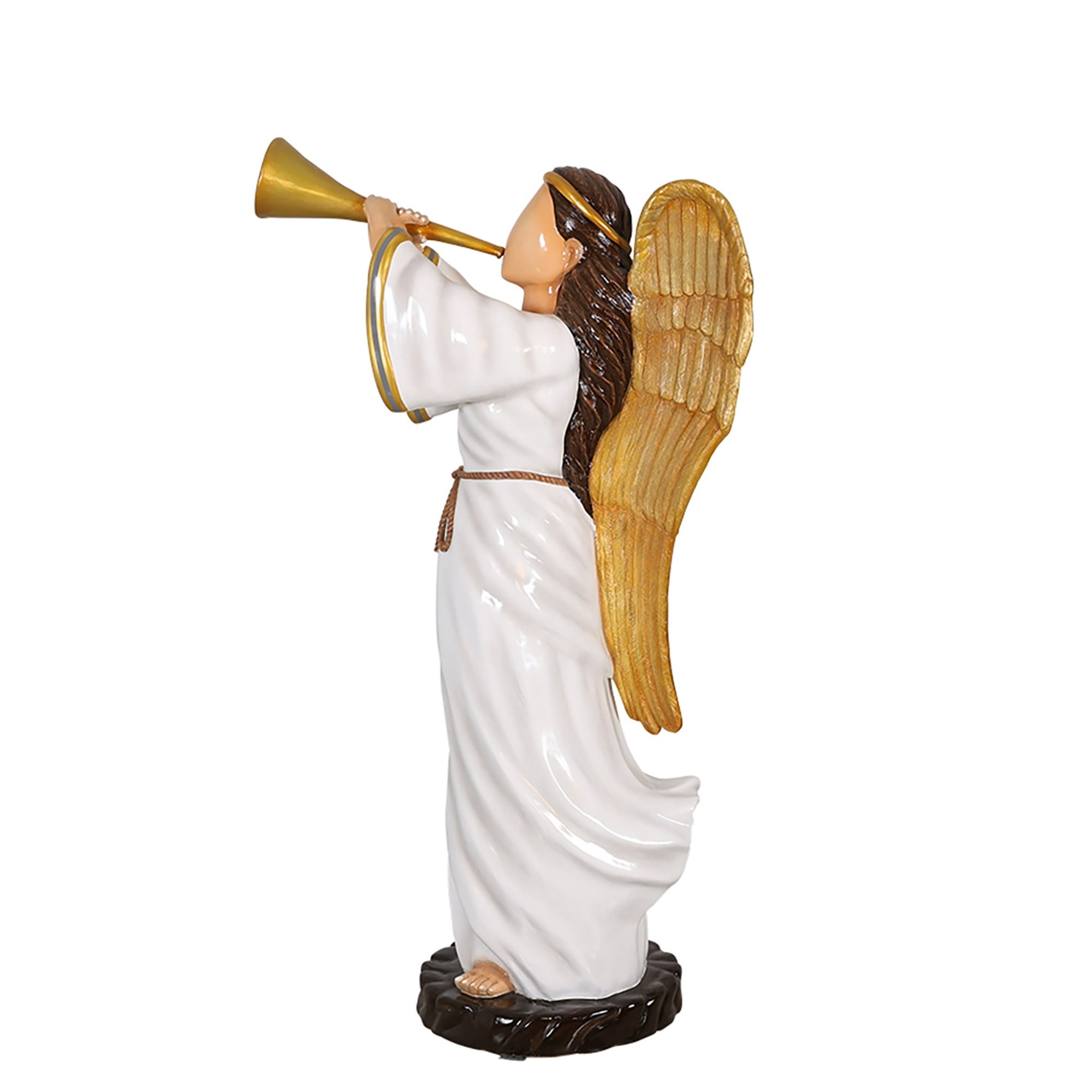 Universal Statues Angel with Trumpet Fiberglass Outdoor Commercial ...