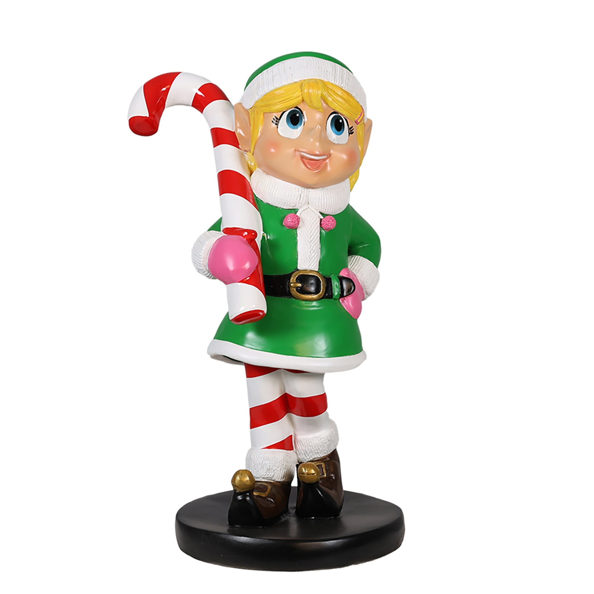 Universal Statues Elf Girl with Candy Cane Commercial Christmas Outdoor ...