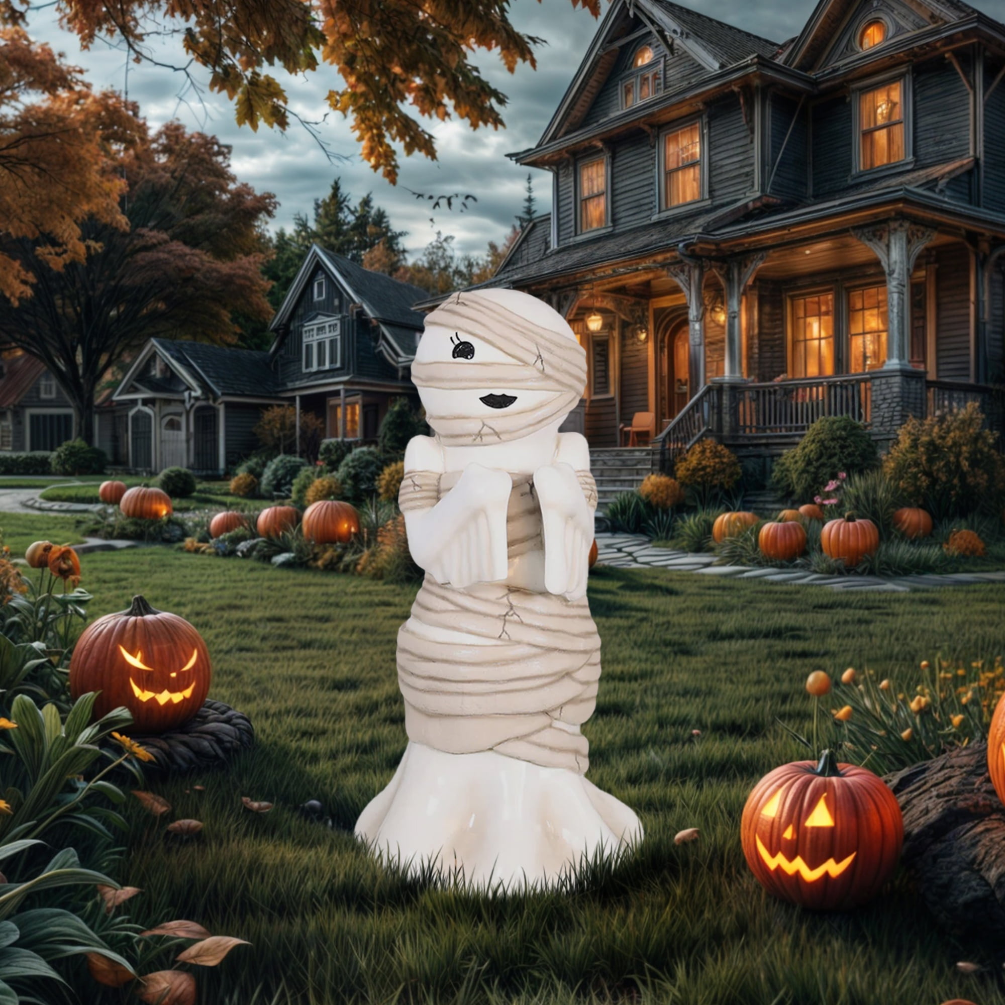 Universal Statues Ghost Mummy Mom Outdoor Halloween Garden Statue - 52 ...
