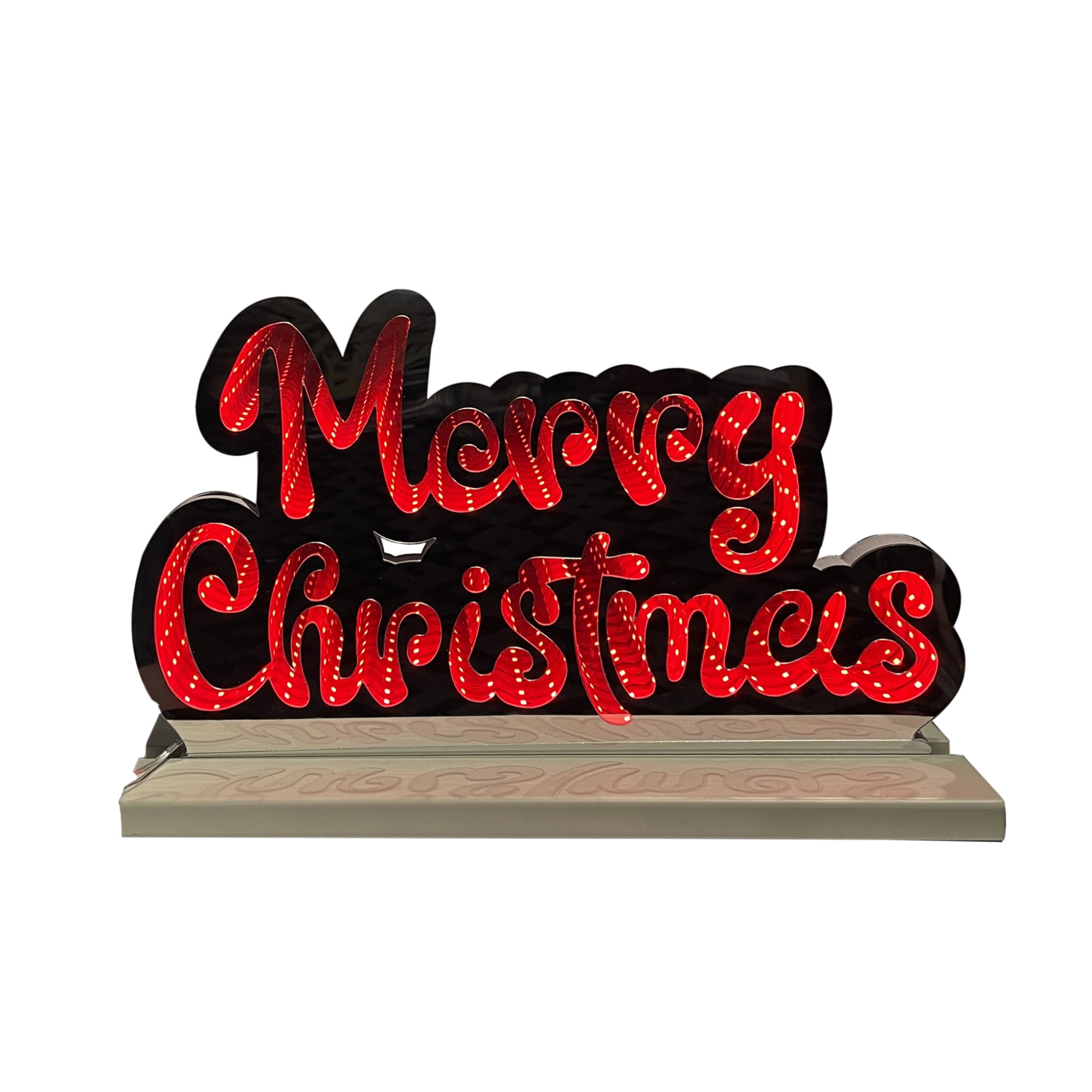 Universal Statues LED Lighted 3D Merry Christmas Letters Infinity ...