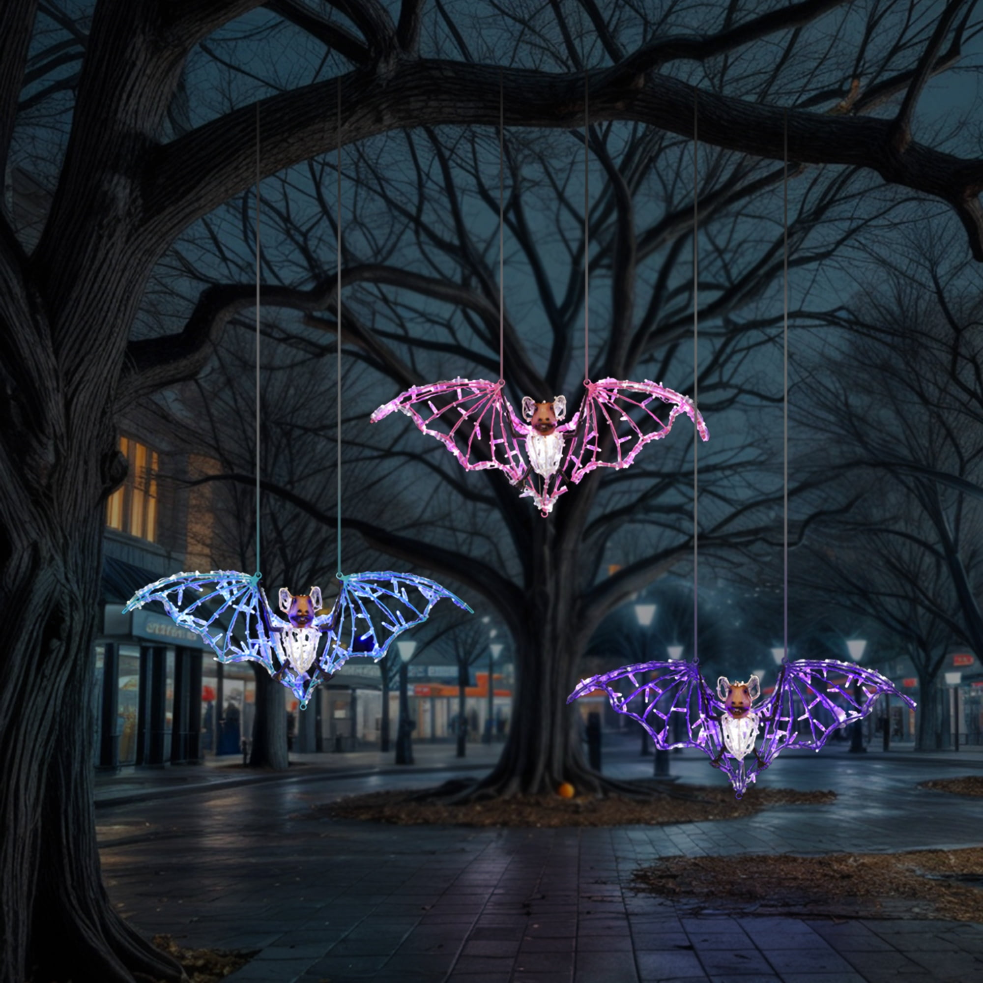 Universal Statues LED Lighted Bat Outdoor Halloween Decoration - 31.5 ...