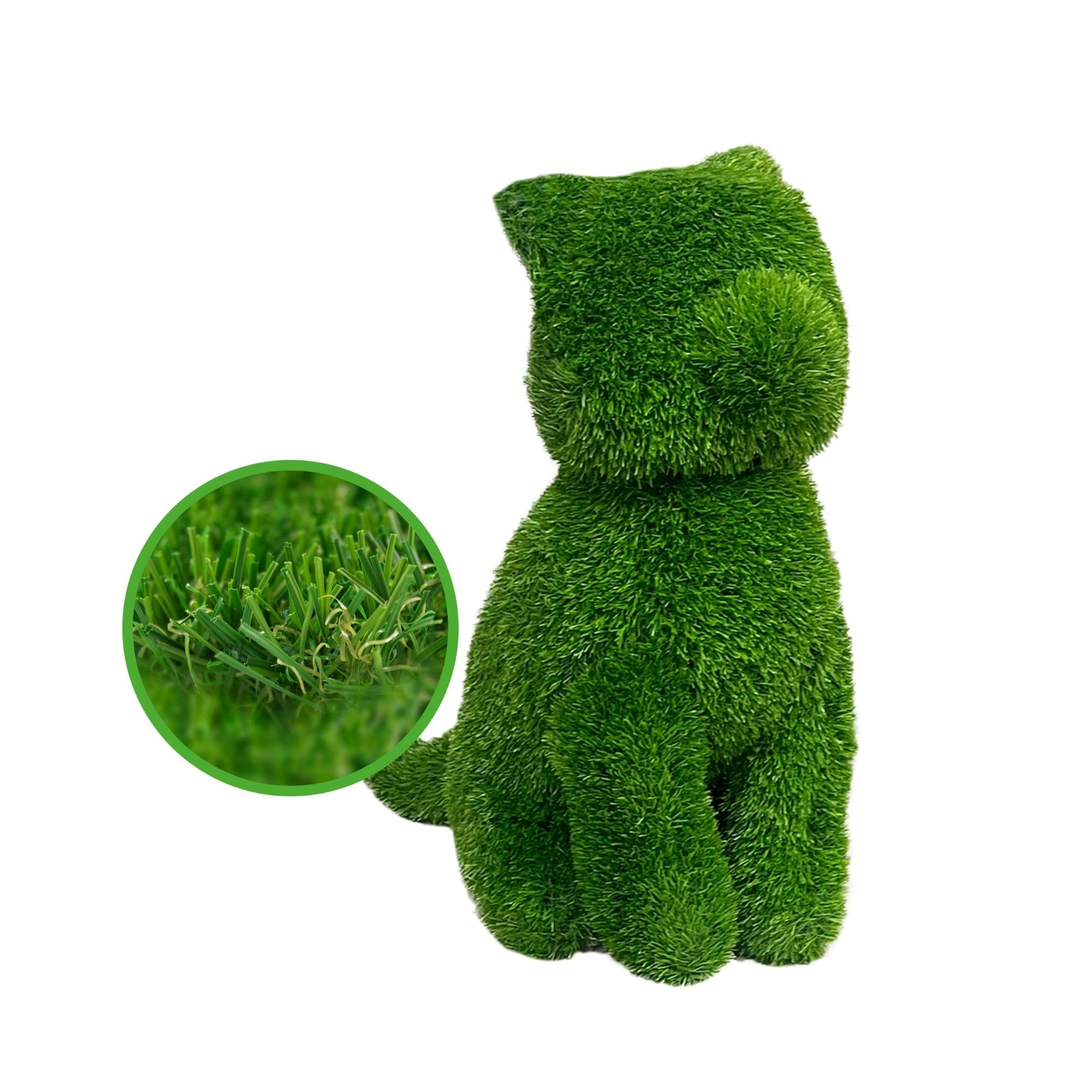 Universal Statues Sitting Cat Outdoor Garden Artificial Turf Topiary ...
