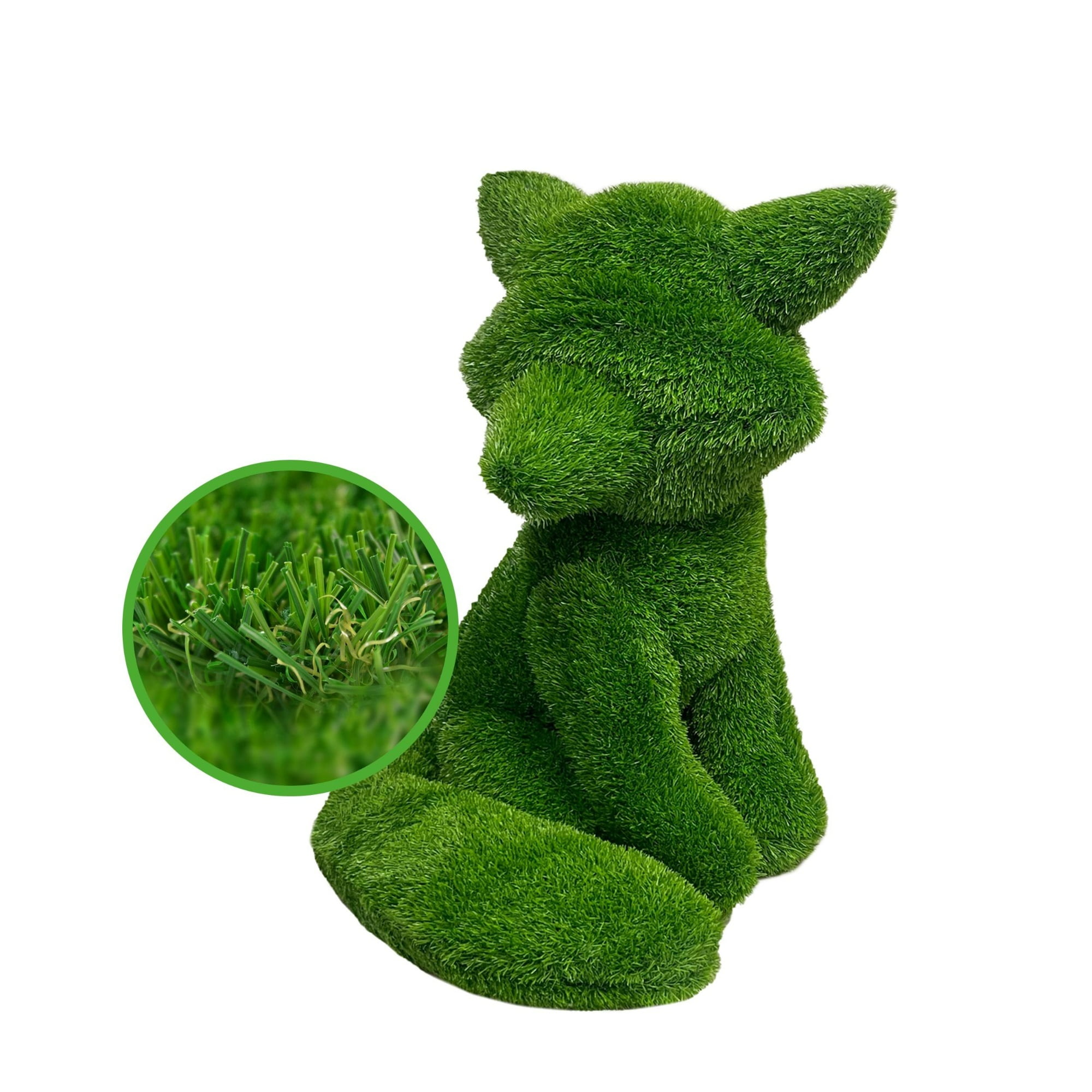 Universal Statues Sitting Fox Outdoor Artificial Garden Turf Topiary ...