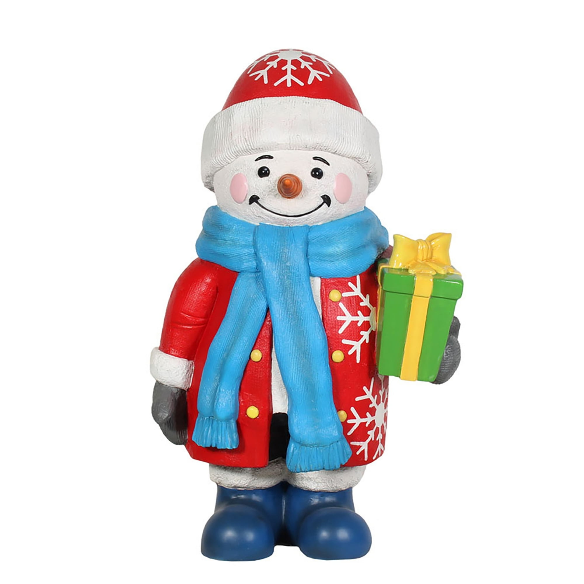 Universal Statues Snowman Holding Gift Commercial Christmas Outdoor ...