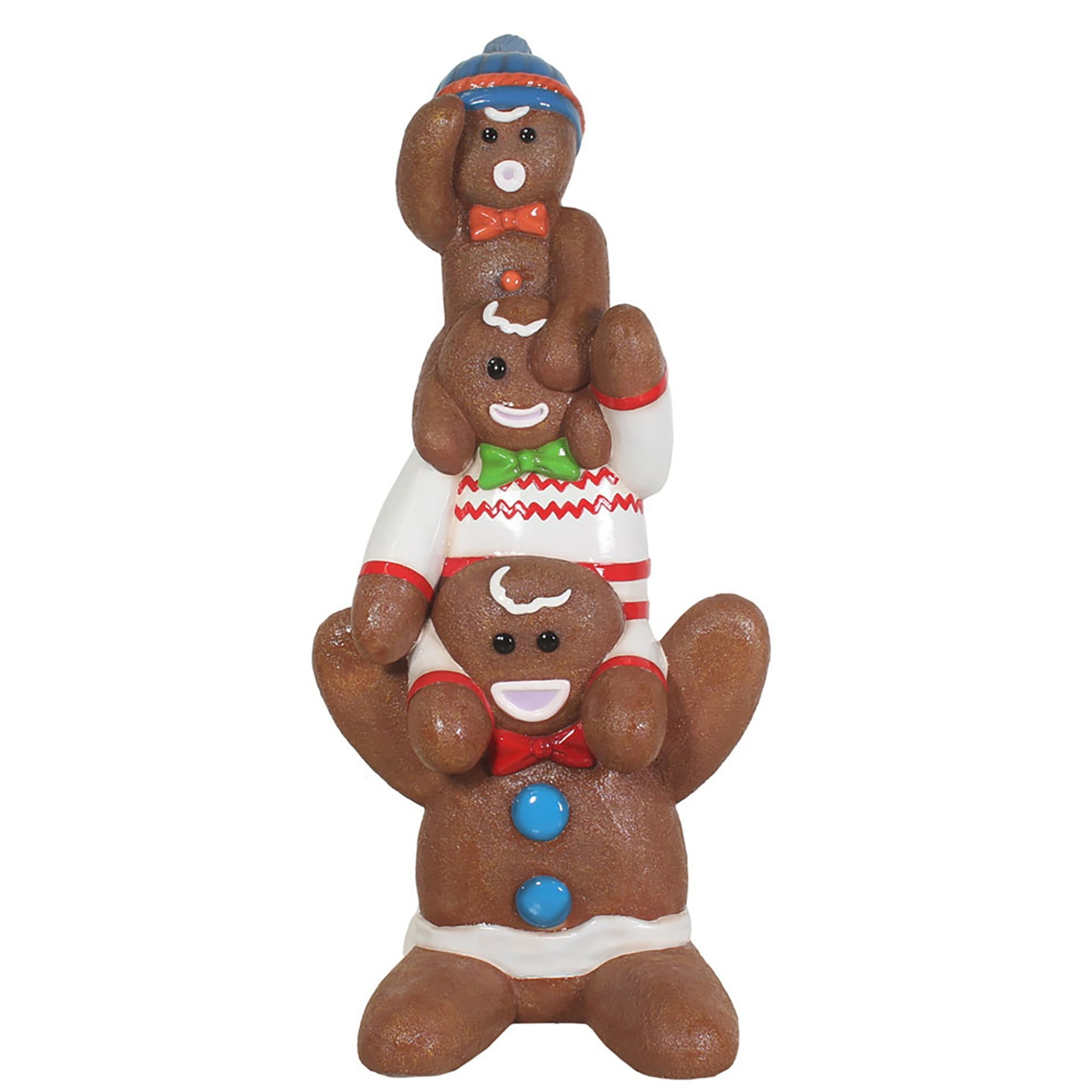 Universal Statues Stacked Gingerbread Family Commercial Fiberglass ...