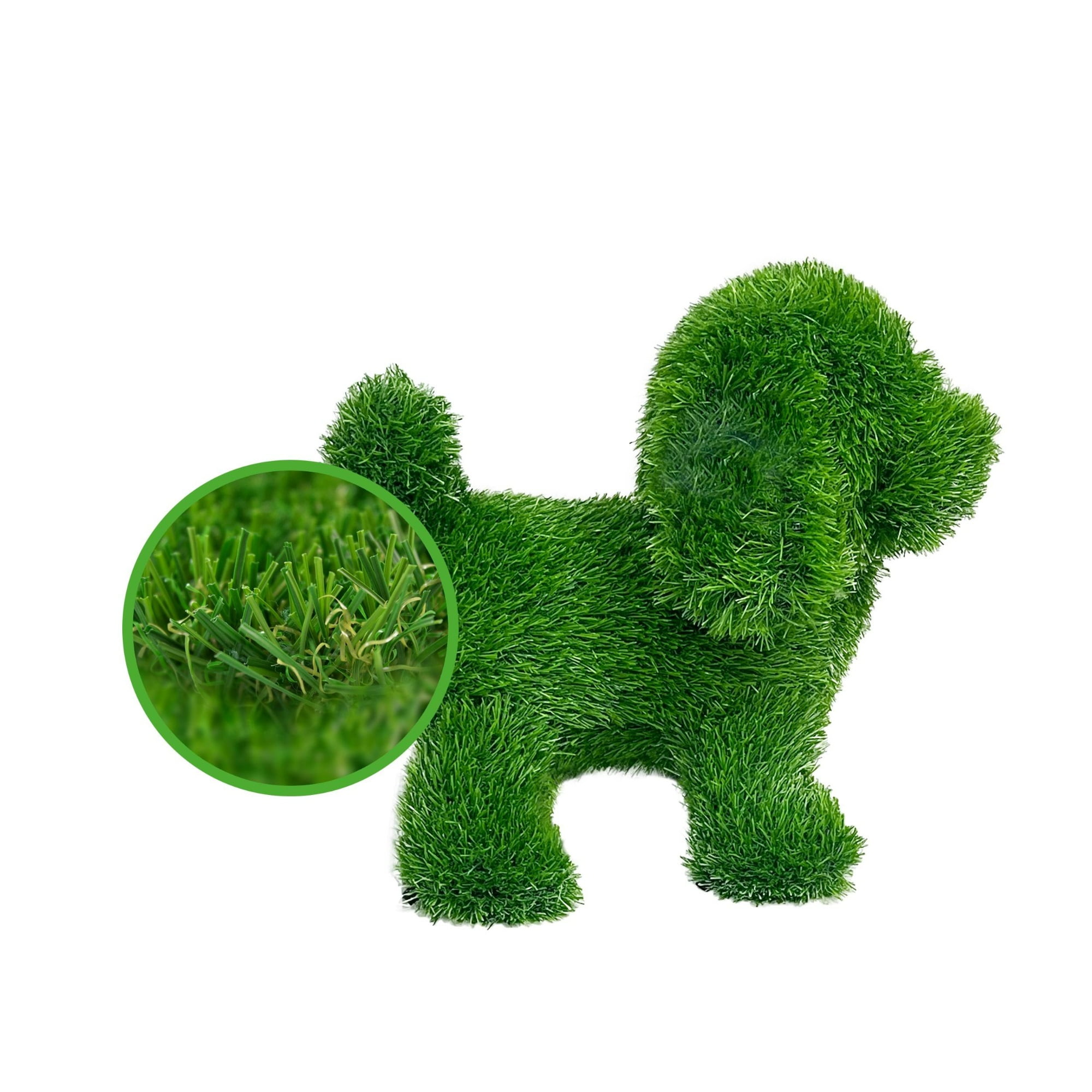 Universal Statues Standing Dog Outdoor Garden Artificial Turf Topiary ...