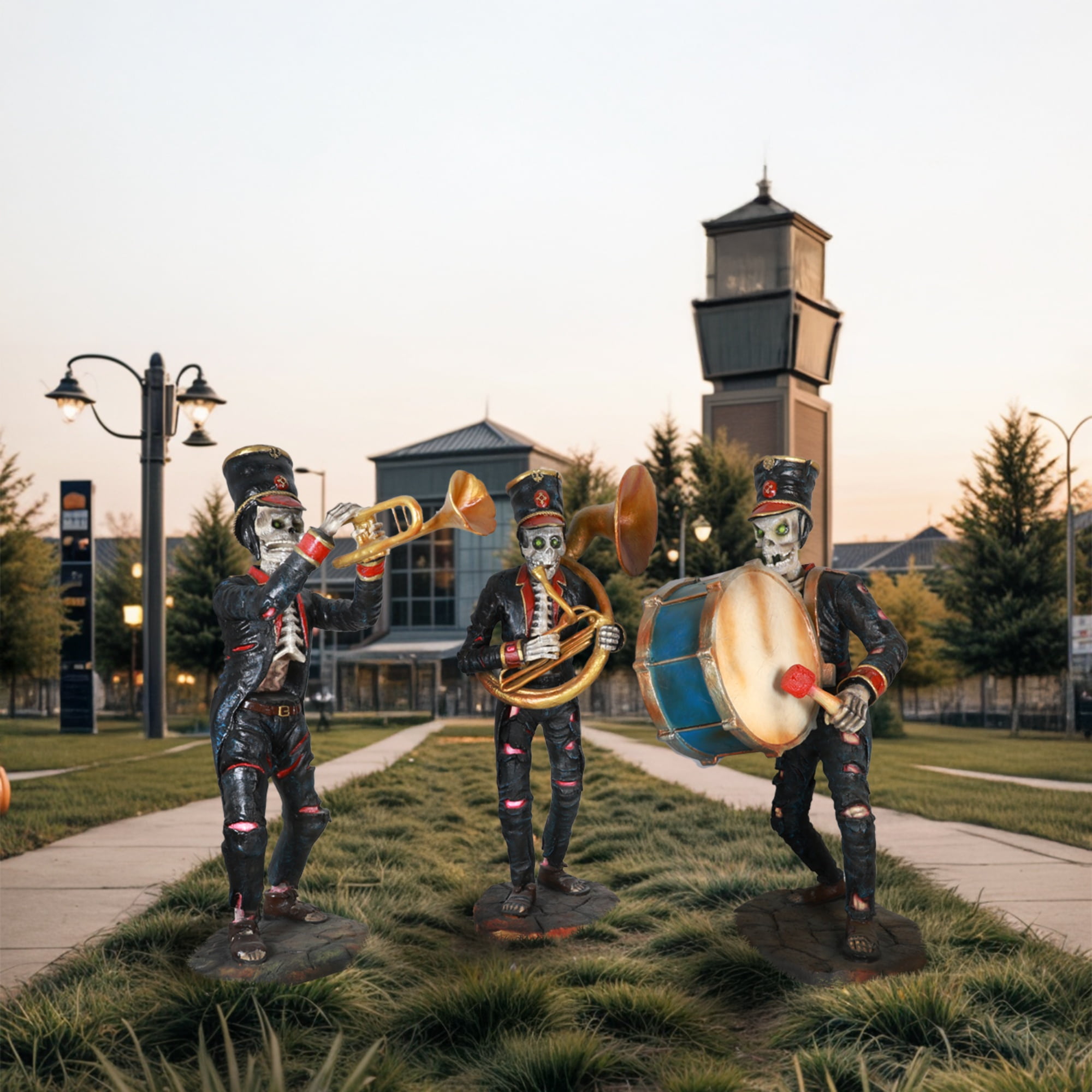Universal Statues The Undead Horn Player Outdoor Halloween Garden ...