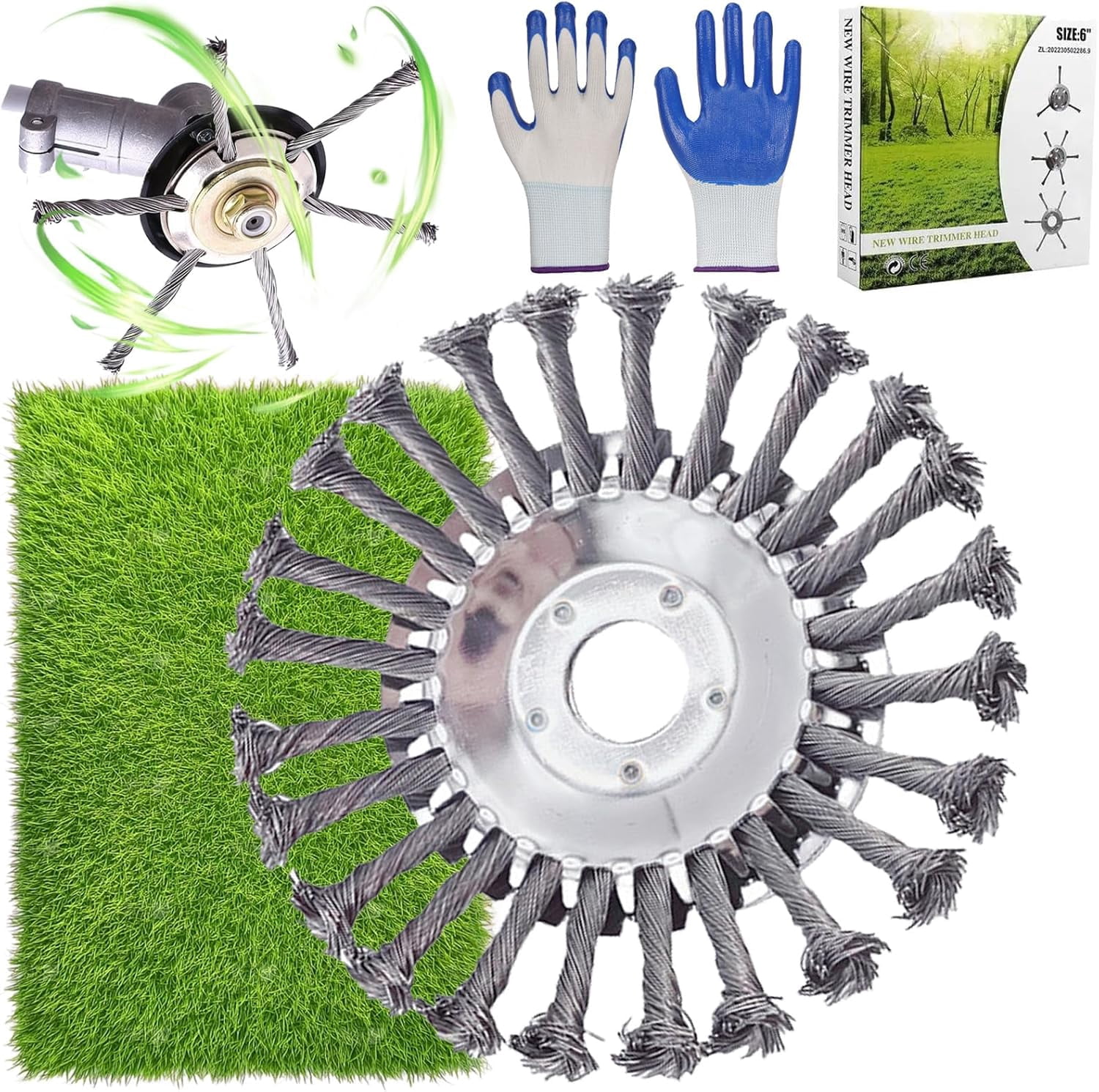 Universal Steel Wire Grass Trimmer Head, 2025 Upgraded String Trimmer ...