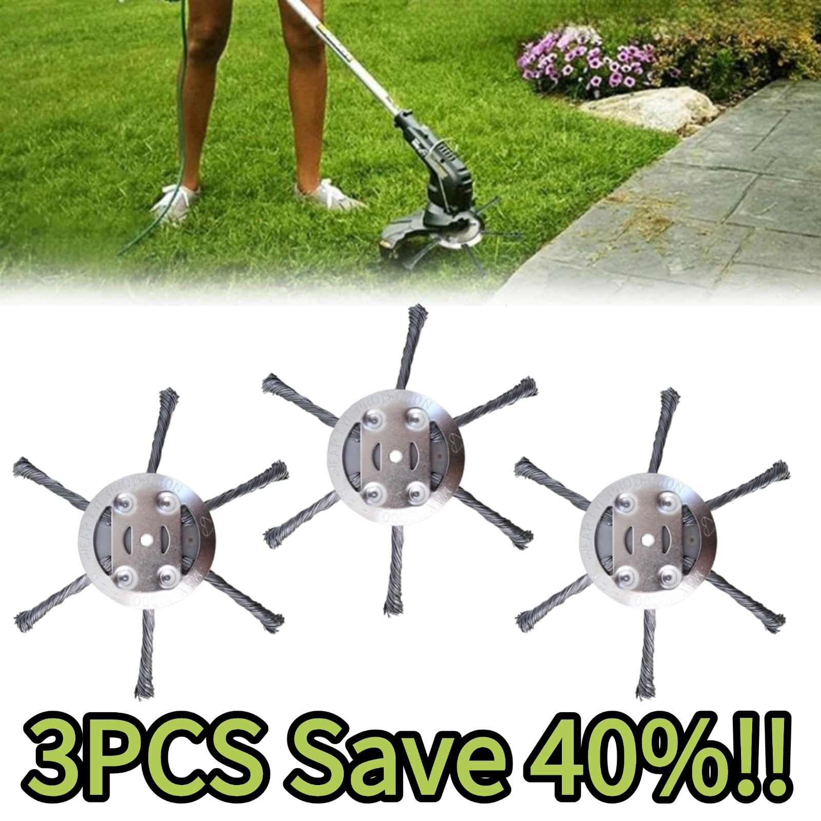 6 Inches Steel Wire Grass Trimmer Head, 2025 New Wire Trimmer Head ...