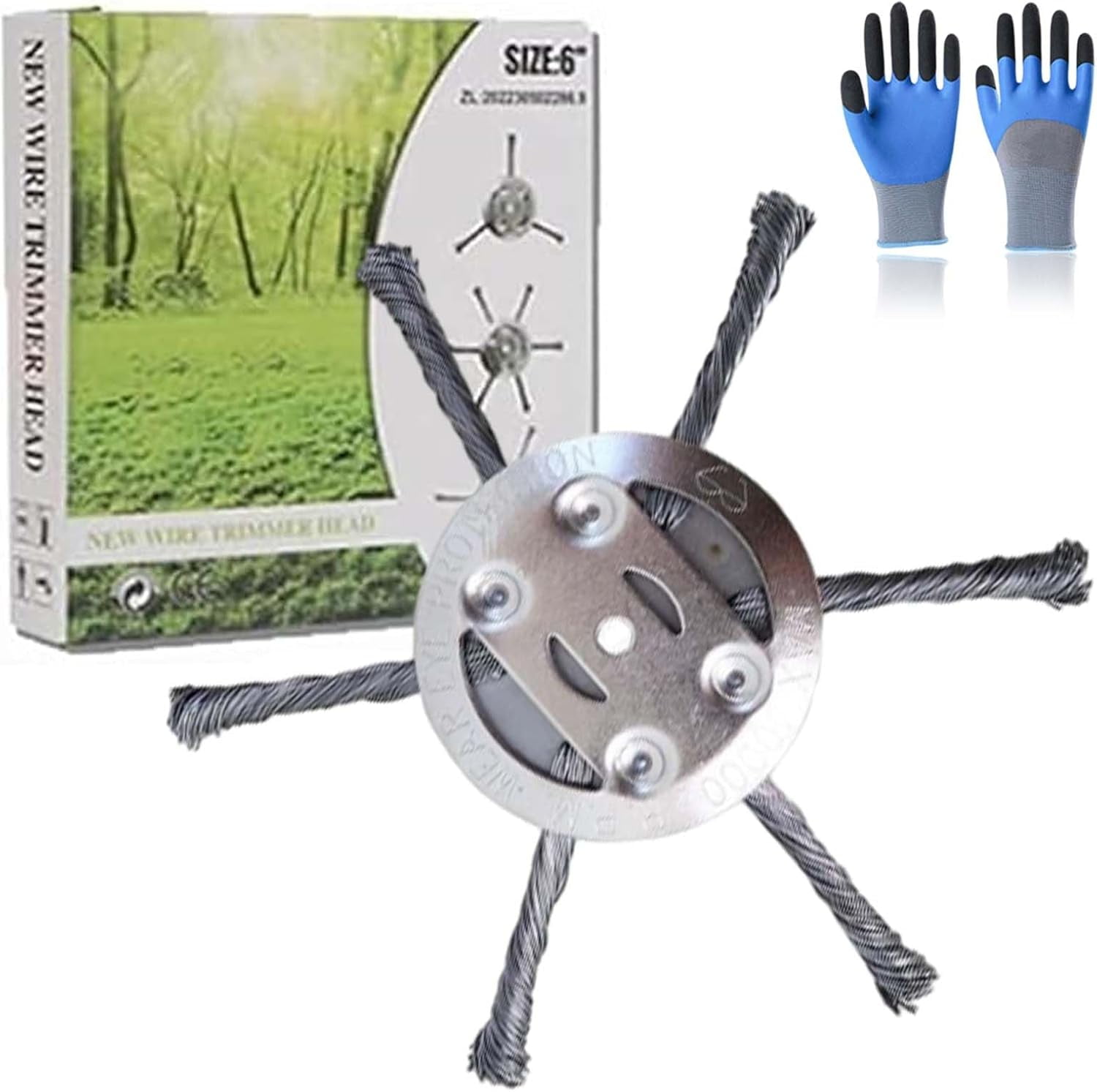 Universal Steel Wire Trimmer Head, 6"/8" String Trimmer Replacement ...